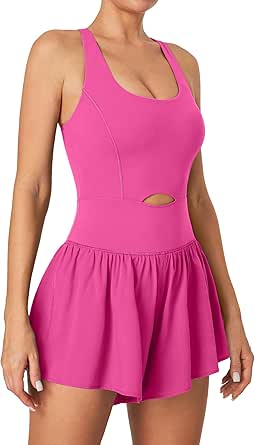 Amazon.com: IUGA Workout Romper Tummy Control Padded Athletic Romper ...