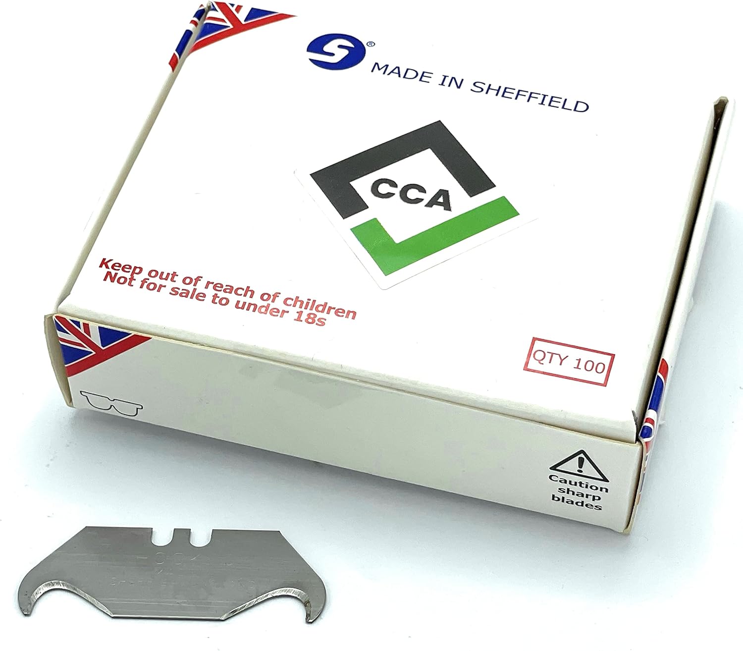 CCA Hooked Trimming Knife Blades x 100 : Amazon.co.uk: DIY & Tools