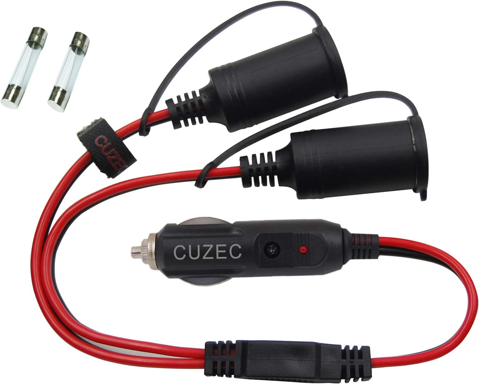 Amazon.com: CUZEC 14AWG 1 to 2 Car Cigarette Lighter 14 AWG Cord 12v ...
