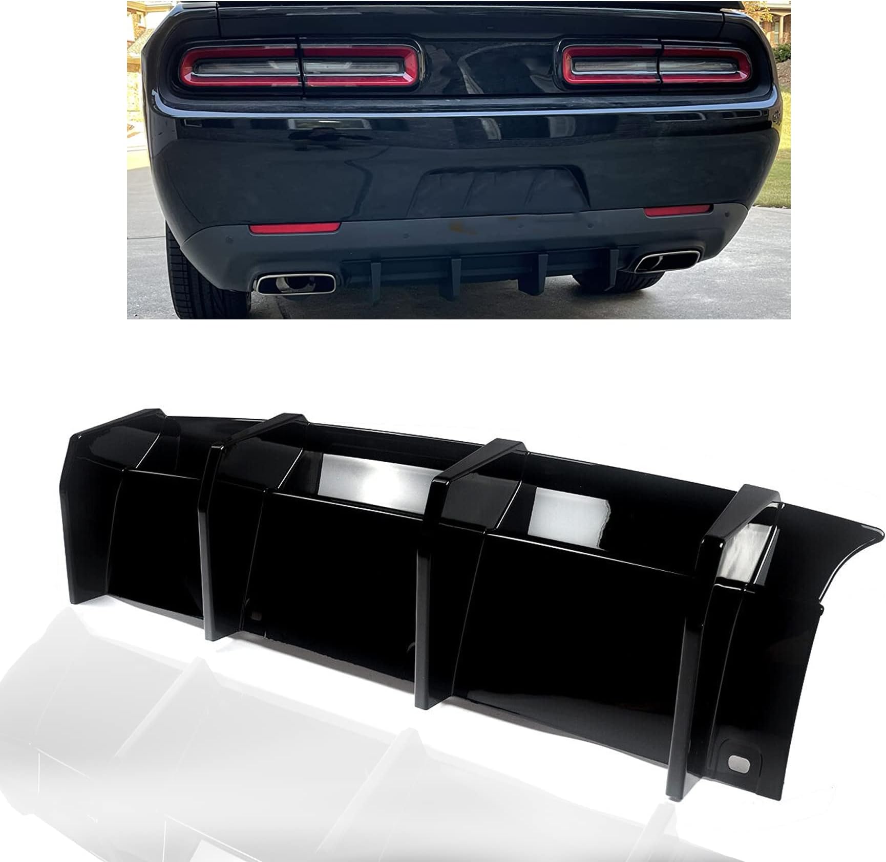 Amazon.com: Rear Diffuser Fit for Dodge Challenger GT/SXT/SXT Plus 2015 ...