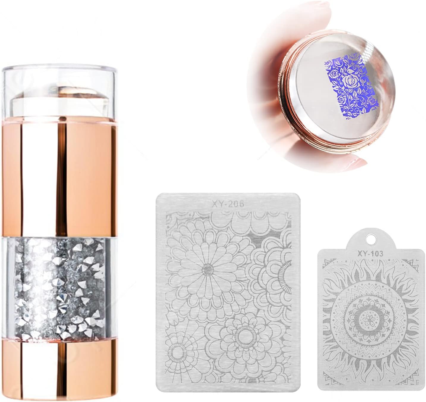 Tampon à Ongles en Silicone, Tampon en Gelée de Silicone Transparent à ...