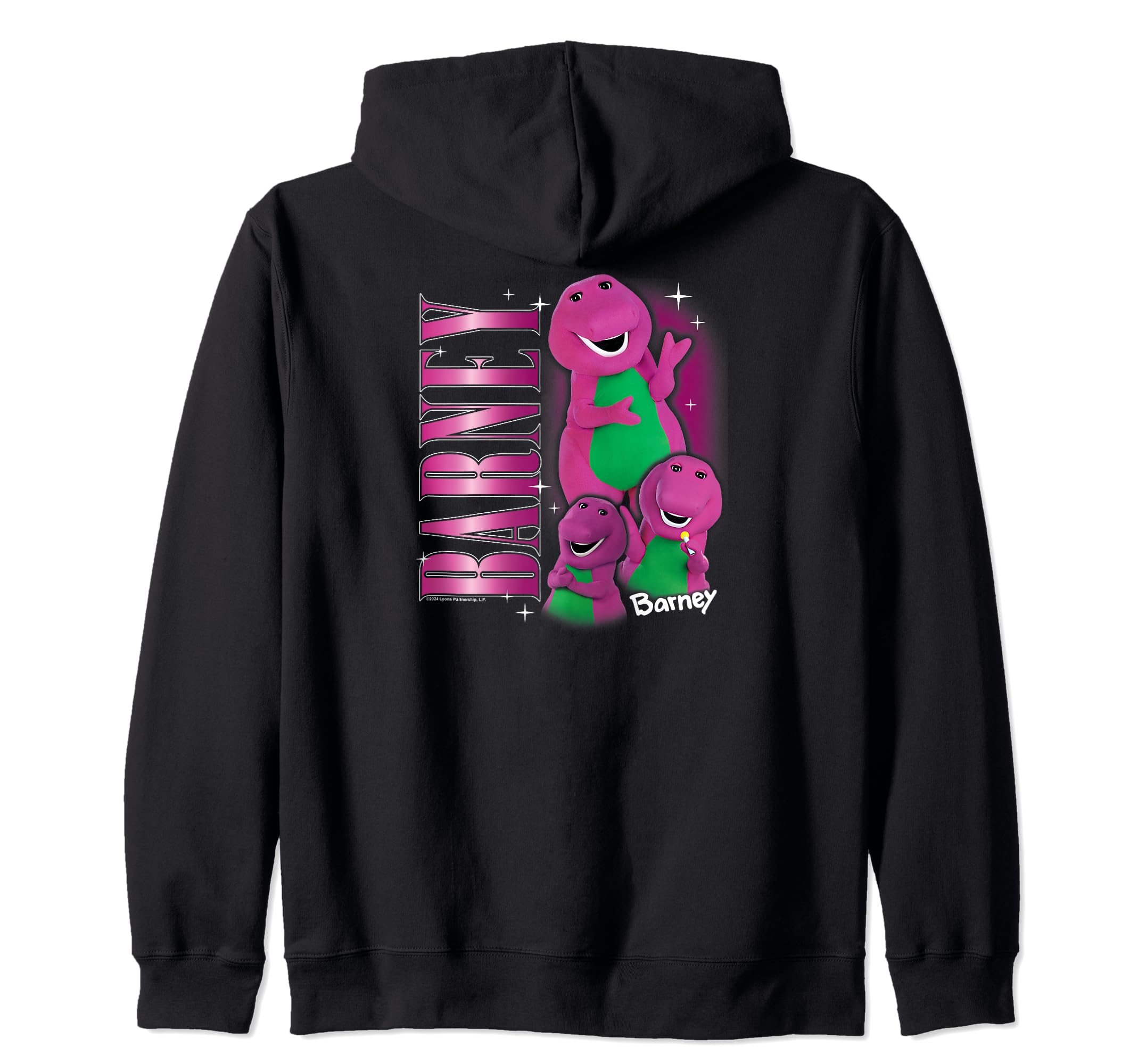 Amazon.com: Barney - Vintage 90's Purple Dinosaur Character Collage Zip ...