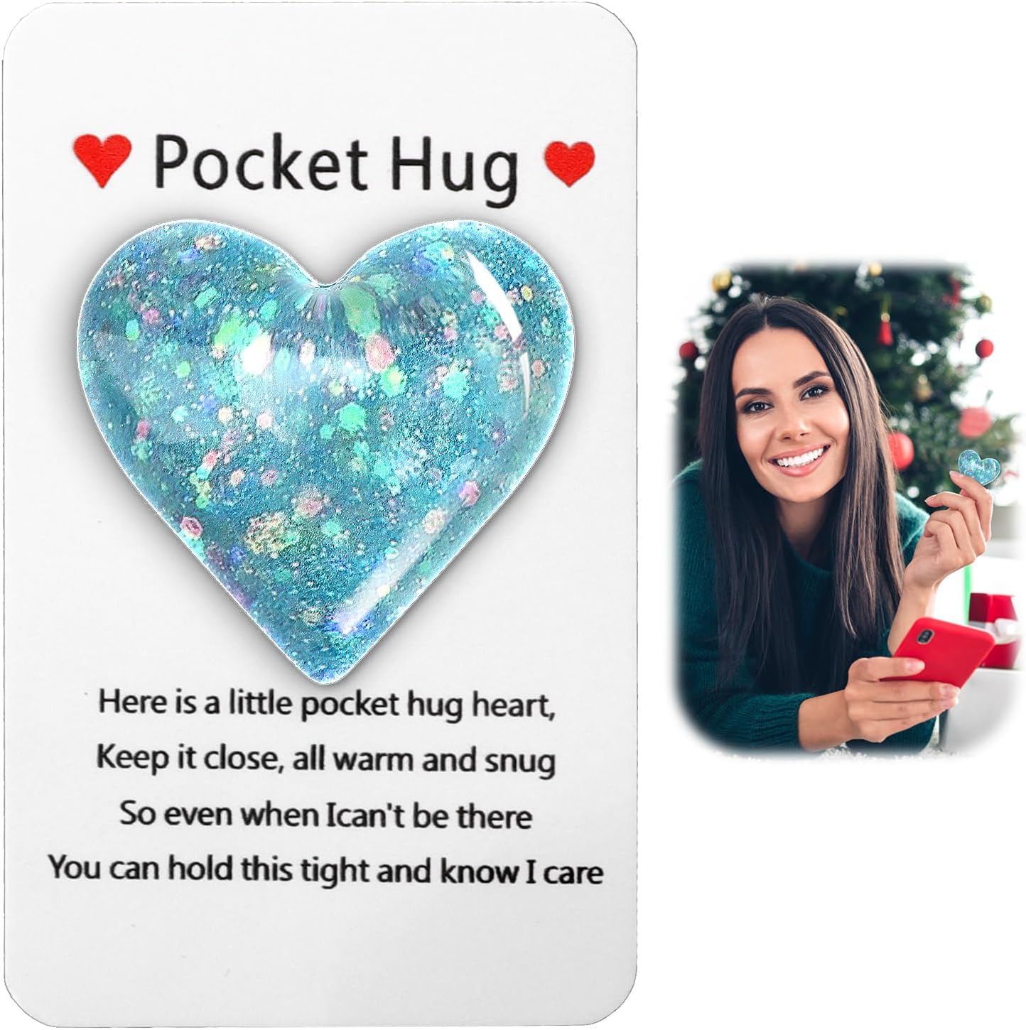 Pocket Hug Heart,Pocket Hugs Heart for Friends,Mini Heart-Shaped Pocket ...