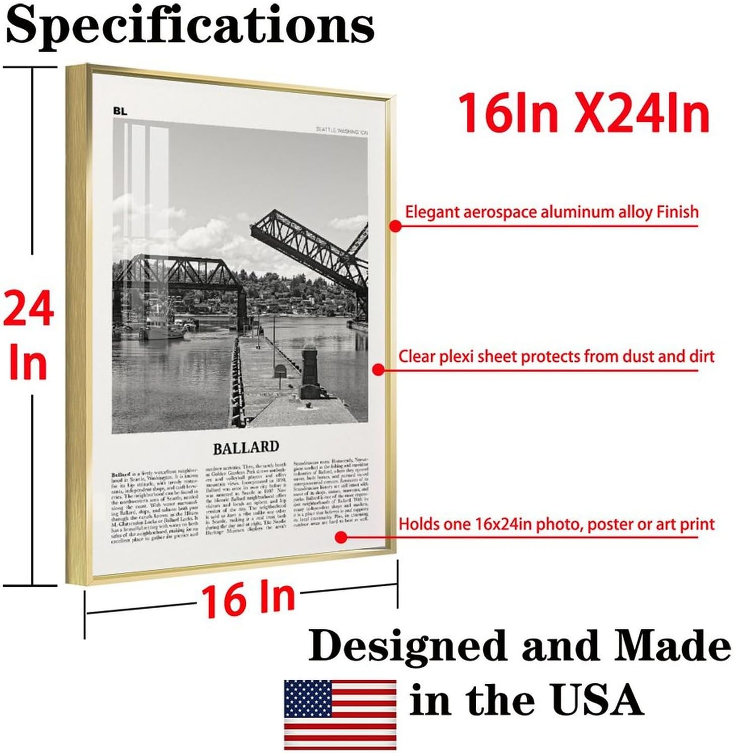 Ballard Print Black And White, Ballard Wall Art, Ballard Poster ...