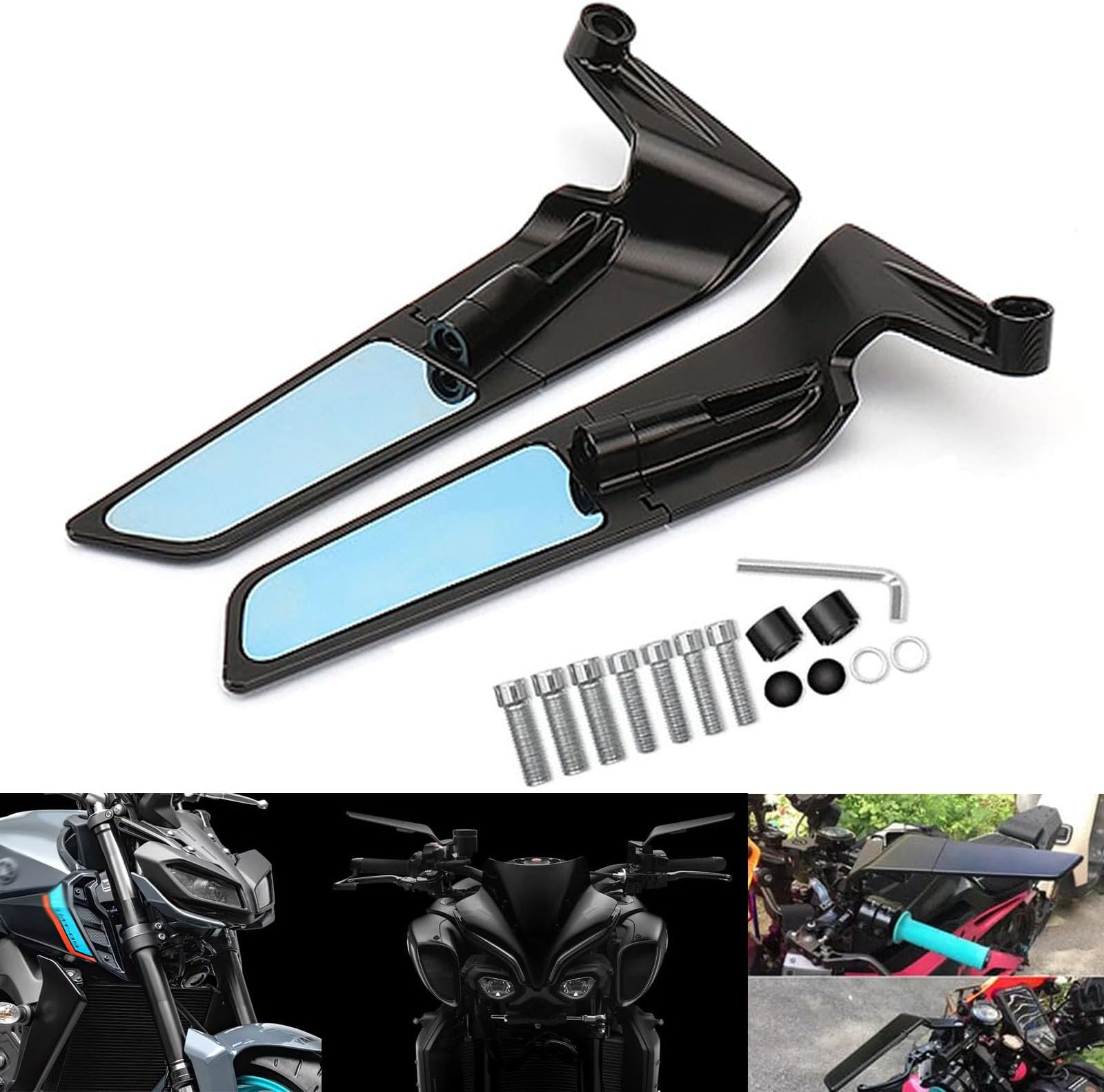 Amazon.com: Yadisi MT10 Motorcycle Stealth Mirrors MT-10 SP Wind Wing ...