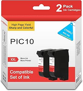 Amazon.com: 2-Pack PIC10 Red Ink Cartridge Replacement Francotyp ...