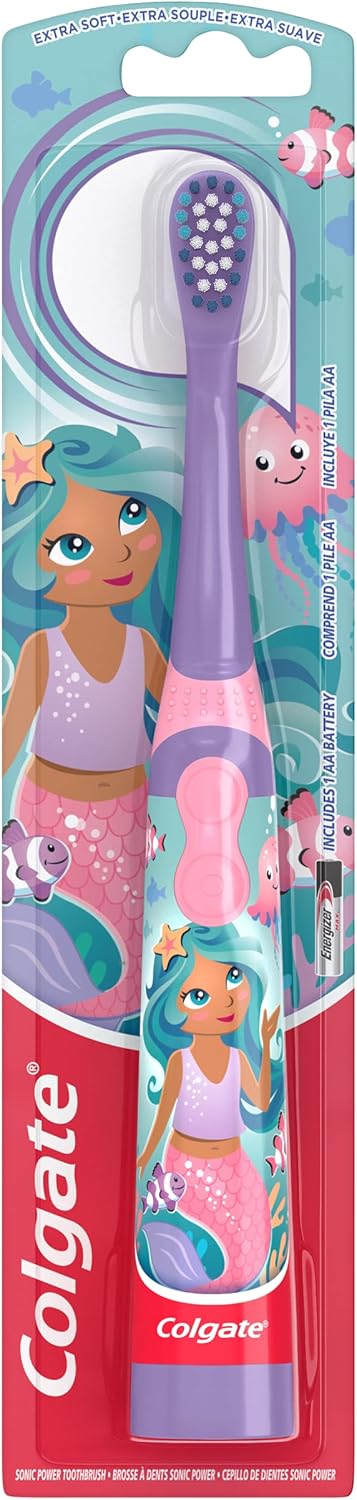 Colgate Kids Powered Vibrating Toothbrush, Mermaid, 1 Pack : Amazon.ca ...