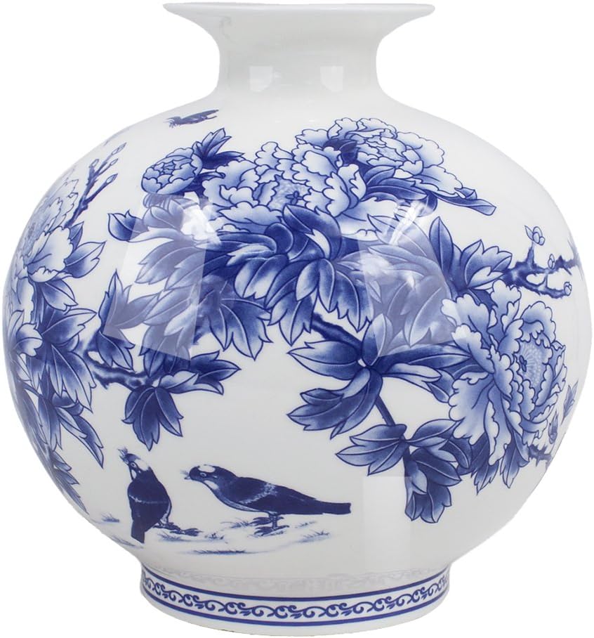 Amazon.com: A&B Home Ren Blue & White Bird Vase : Home & Kitchen