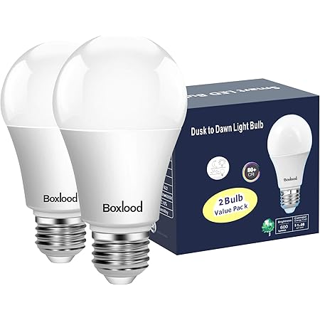 Amazon.com: Boxlood Dusk to Dawn LED Light Bulbs, Built in Light Sensor ...