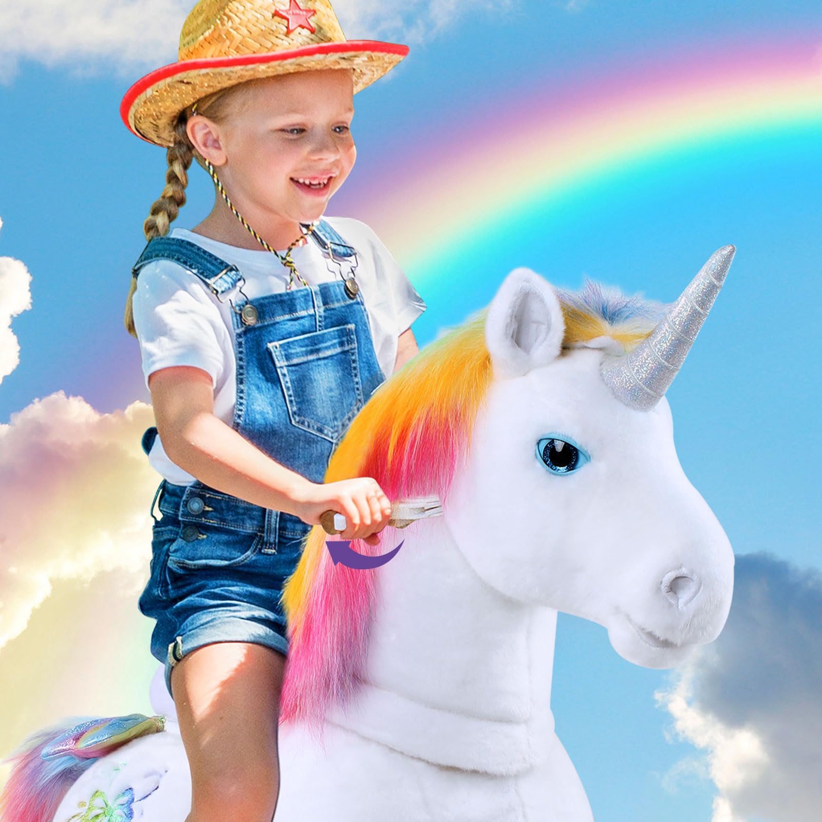Snapklik.com : Official Premium Model X Ride On Rainbow Unicorn Toys ...