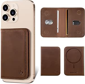 Amazon.com: Belemay Minimalist Bifold Magnetic Wallet Compatible with MagSafe, Slim Card Holder ...
