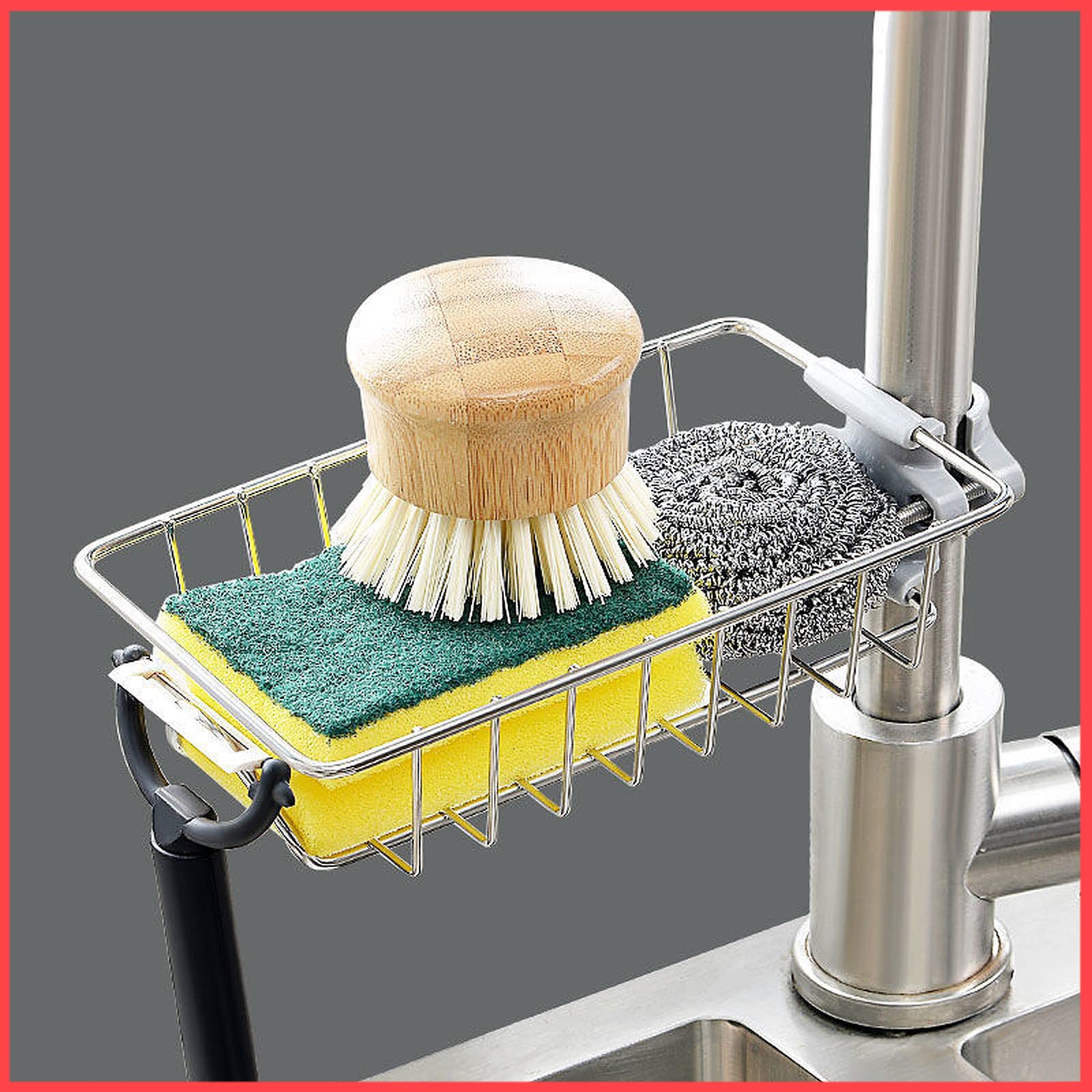 wolpin Kitchen Sink Organizer Wash Basin Storage Shelf Stainless Steel ...