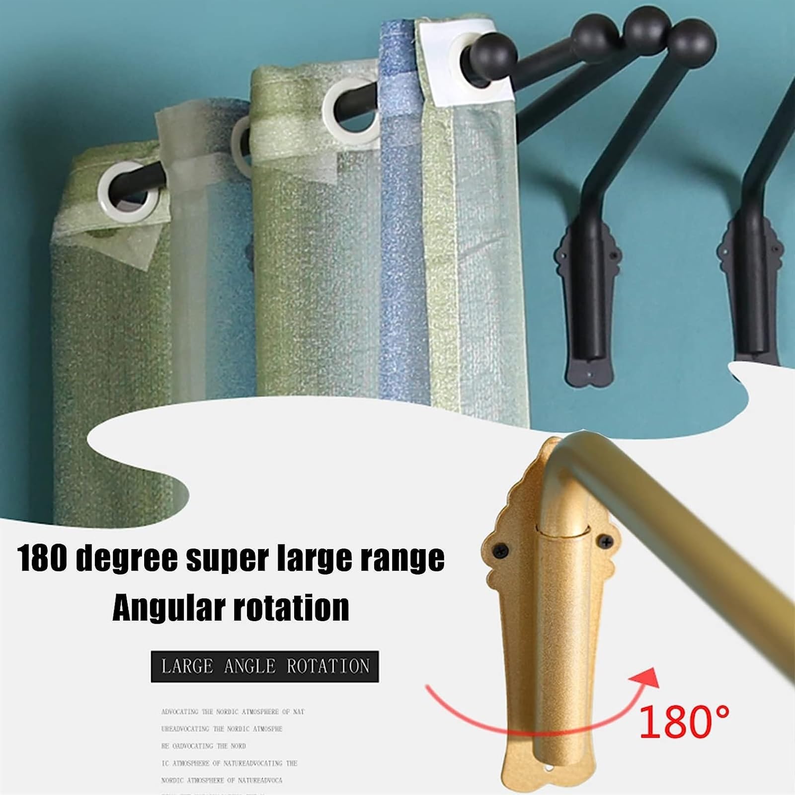 Iron Curtain Rods And Finials Pair Metal Curtain Rods Finials Caps For