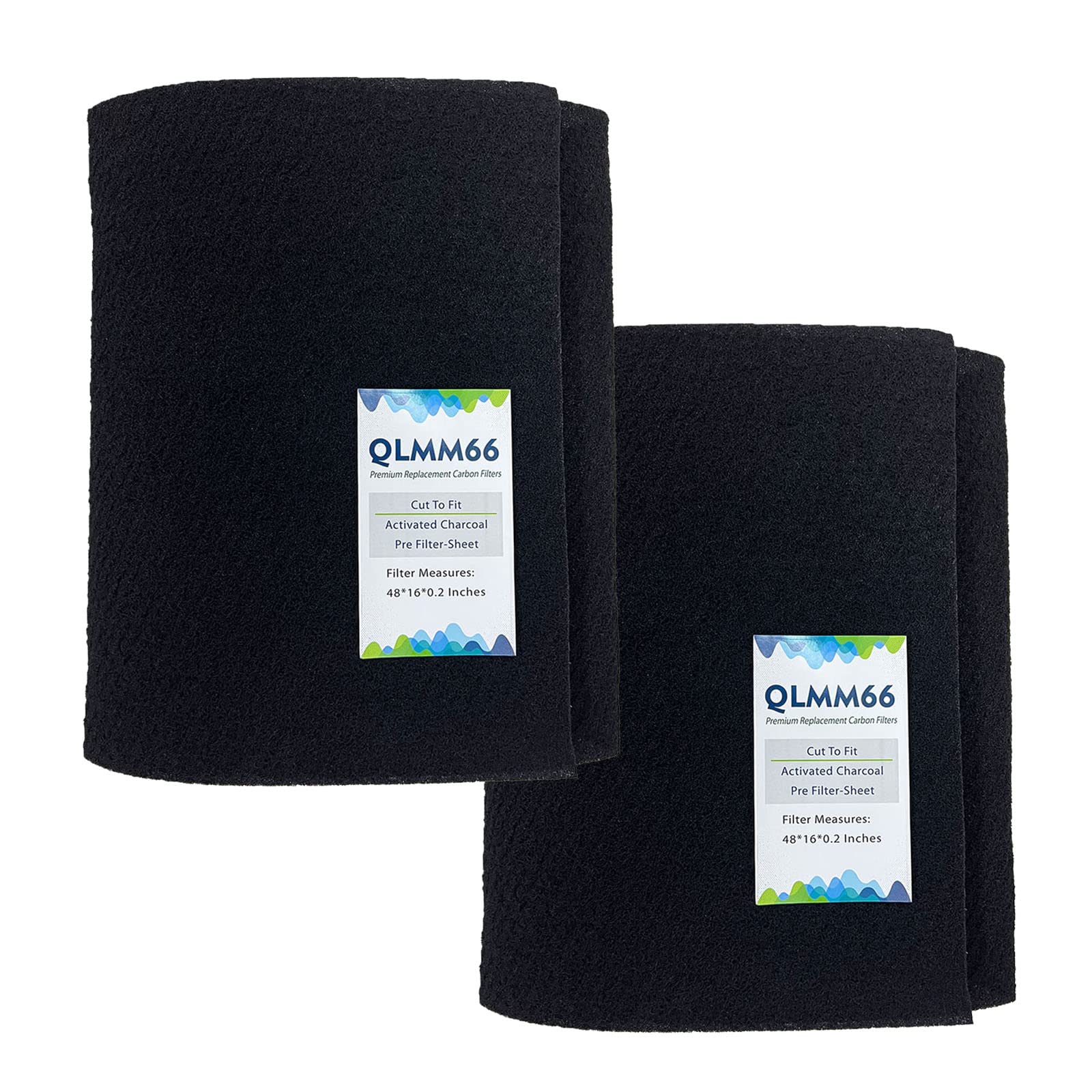 Amazon.com: QLMM66 Carbon Fabric Filter 16" x 48" x 0.2" (2 Pack ...