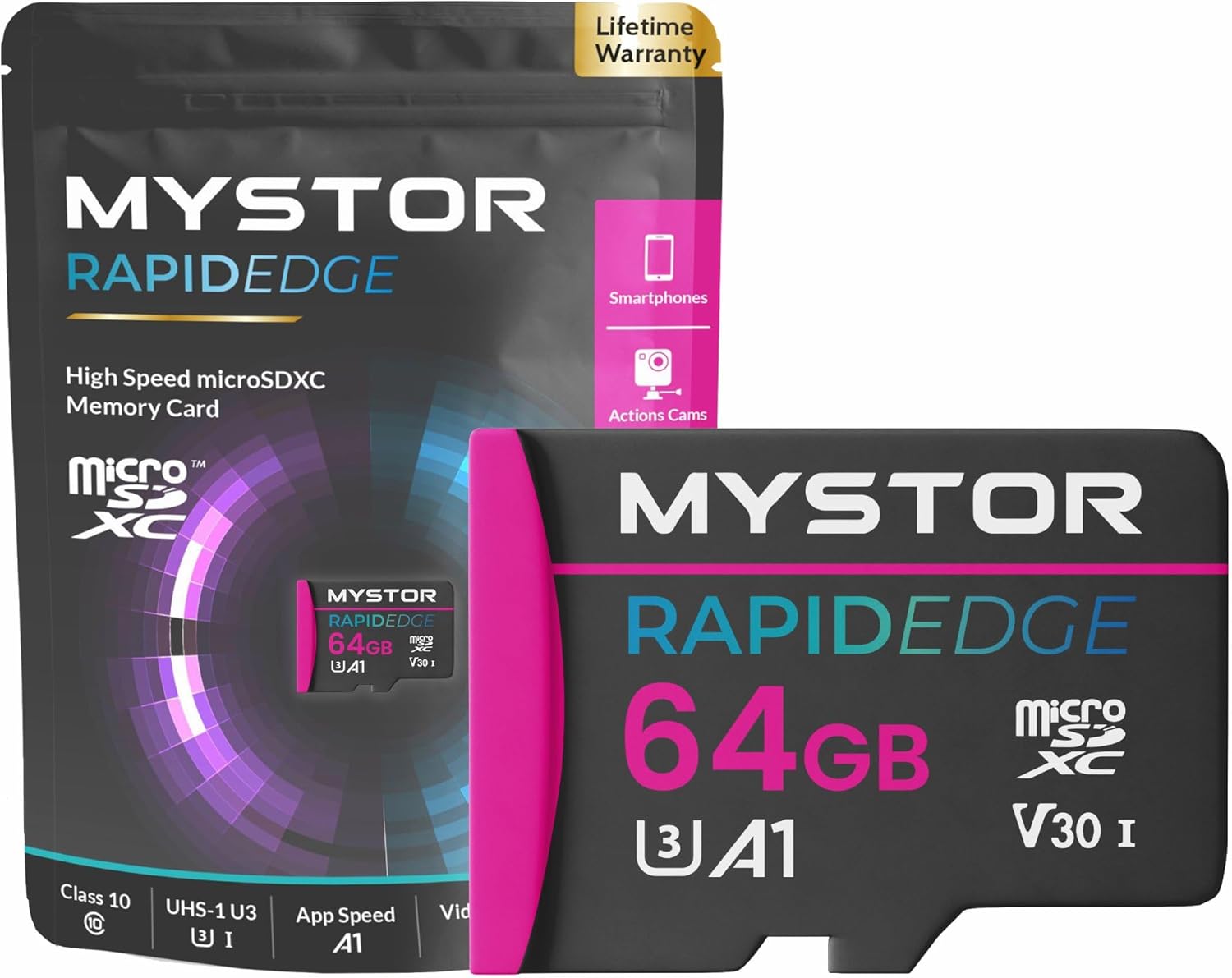 Amazon.com: Mystor Go Pro Memory Card for GoPro Hero 13, 12, 11, 10, 9 ...