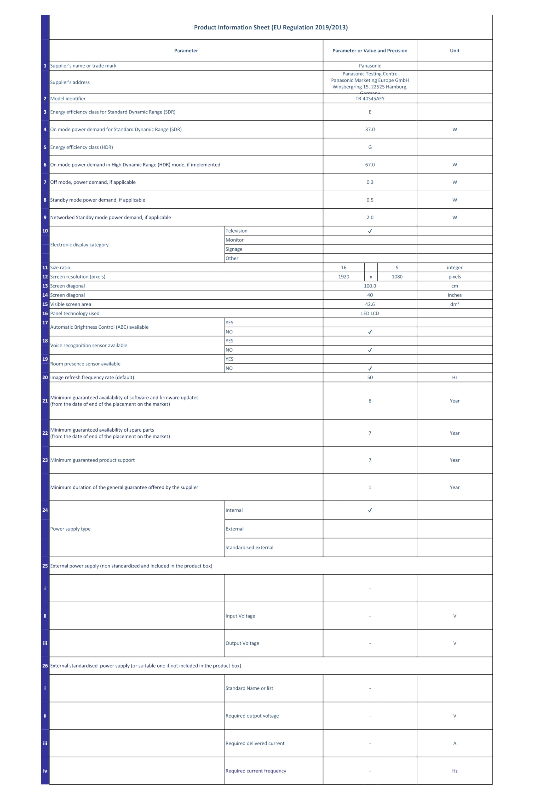 Panasonic TX-32MS360B, 32 Inch Full HD LED Smart TV, High Dynamic Range ...