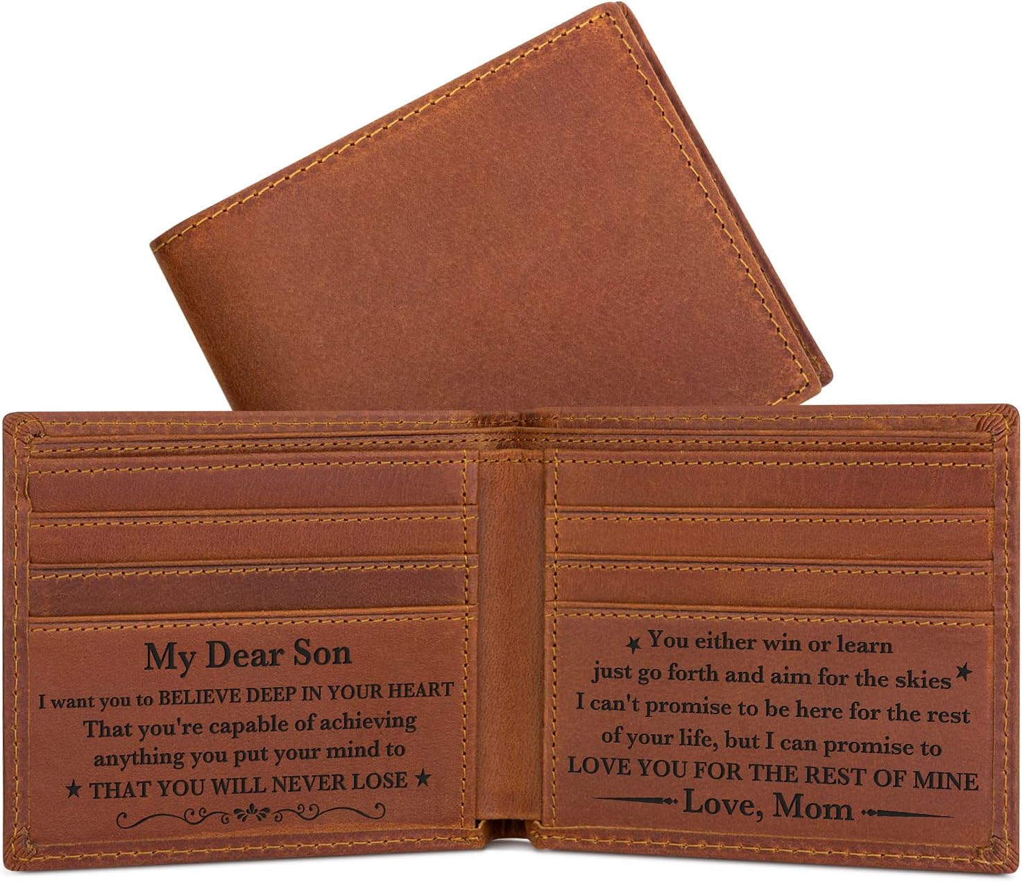 Amazon.com: kullder Personalized Wallet for Son from Mom Gift Mens ...