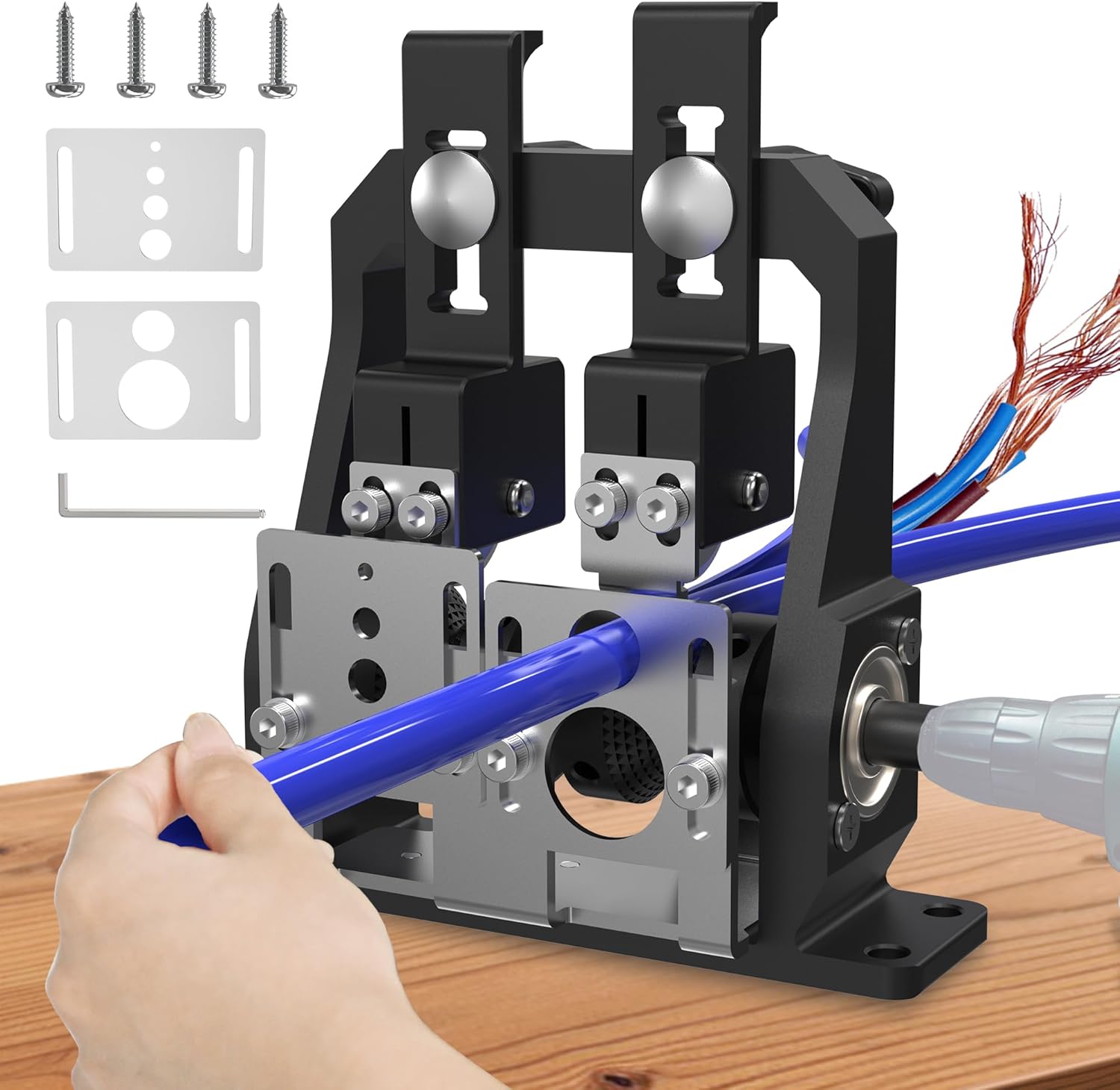 Drill Powered Scrap Wire Stripper Machine, Dual Blade Wire Stripper ...