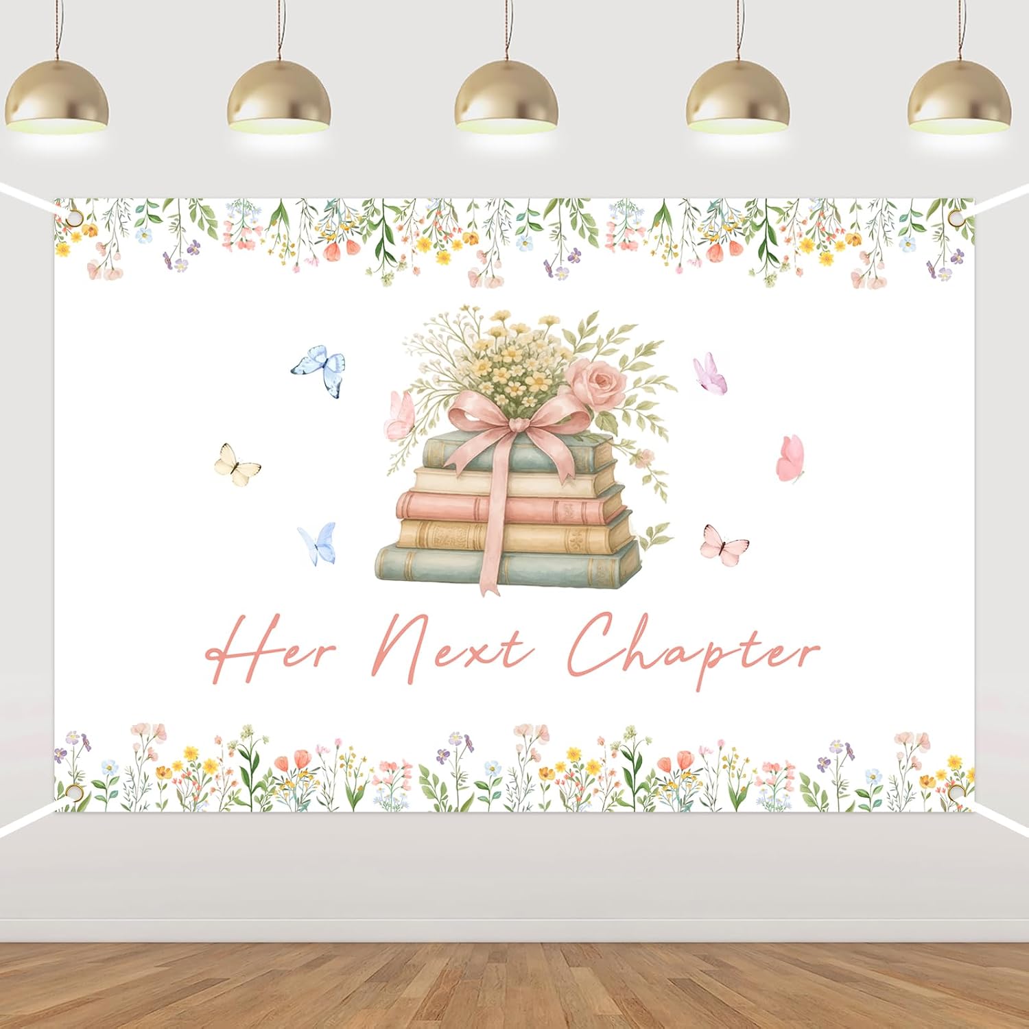 Amazon.com : Her Next Chapter Backdrop Storybook Theme Bridal Shower ...