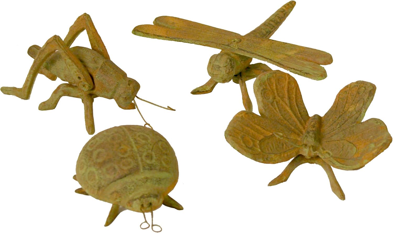 Amazon.com : Decorative Cast Iron Insects, Set of 4 : Outdoor Decor ...