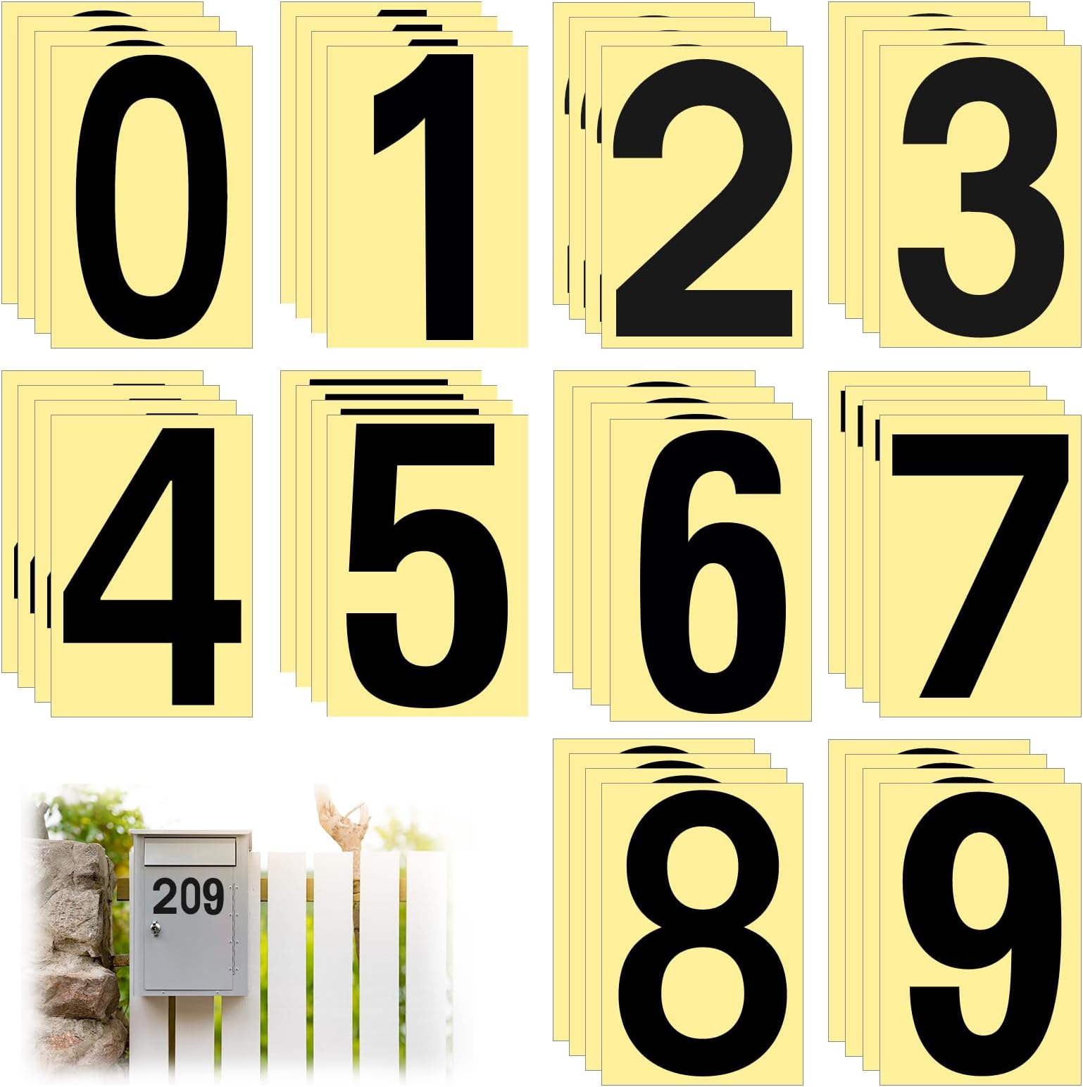 Number Stickers,40pcs Numbers Stickers,Bin Numbers for Wheelie Bins ...
