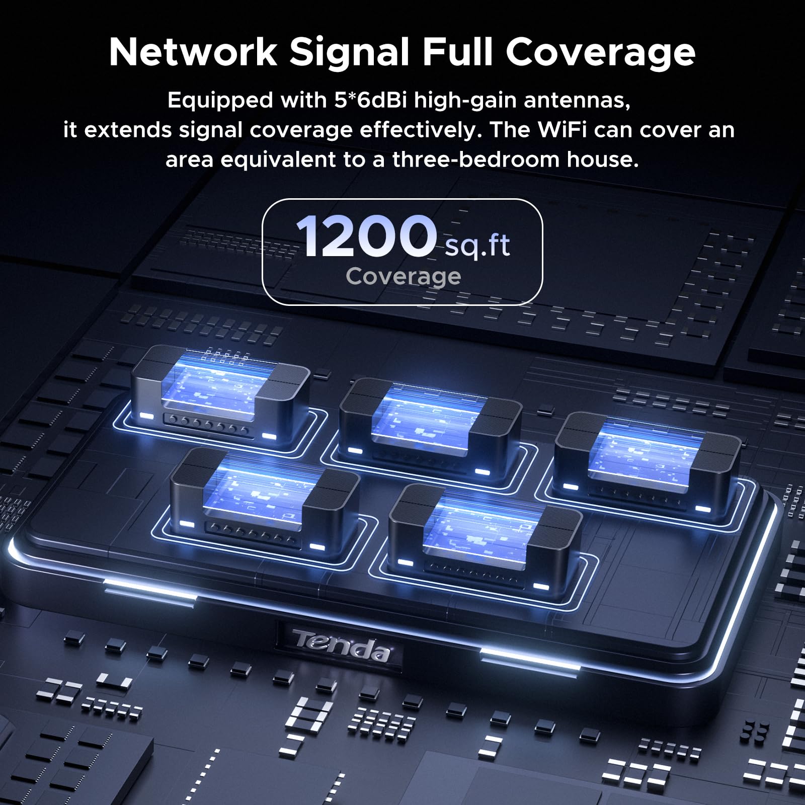 Snapklik.com : Tenda WiFi 6 Router, AX3000 Dual Band Gigabit Wireless ...