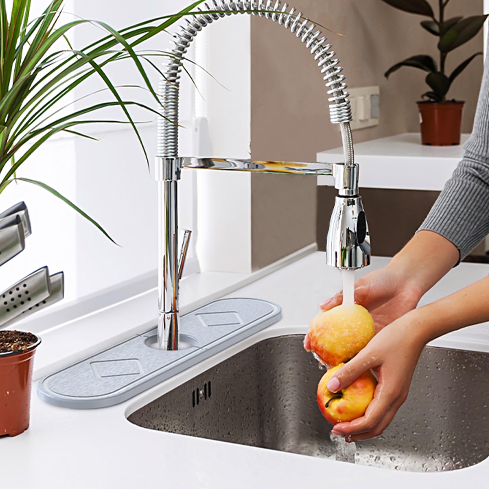 Amazon.com: 18" Faucet Absorbent Mat Kitchen Sink Splash Guard ...