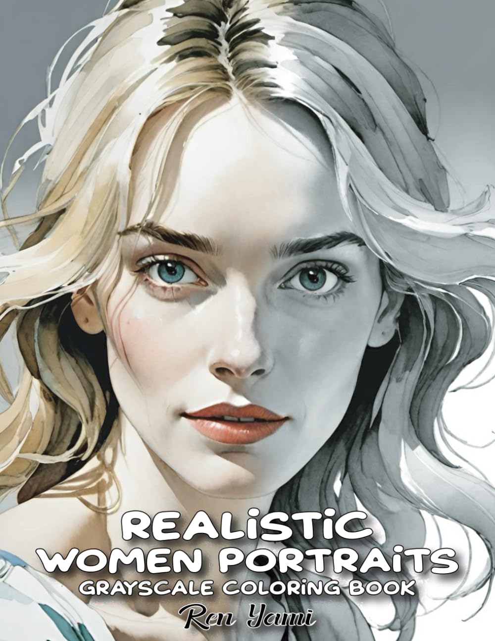 Amazon.com: Realistic Women Portraits: Grayscale Coloring Book for ...