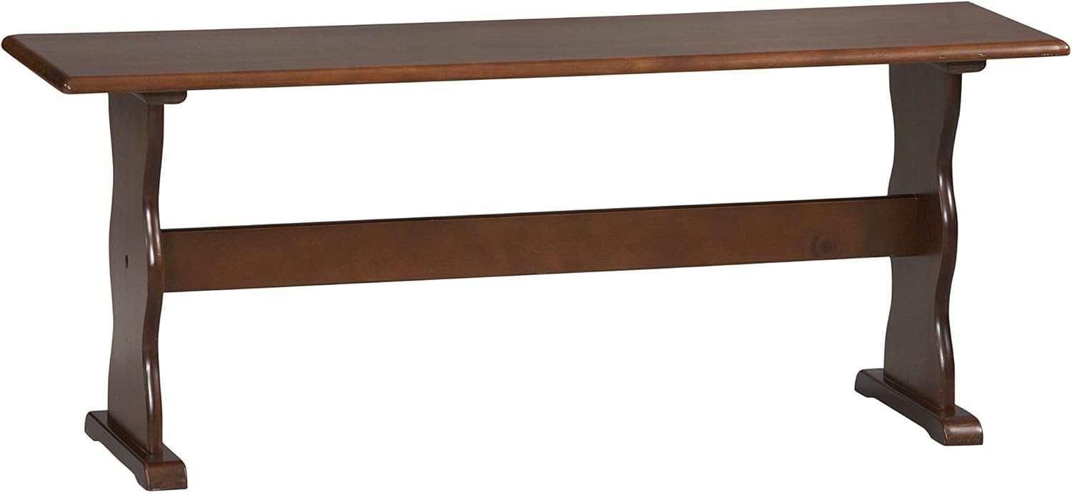 Amazon.com - Linon Chelsea Walnut Bench Walnut - Table Benches