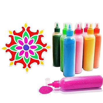 Buy Jaipur Ace Rangoli Bottles with Color Rangoli Pack - Rangoli ...