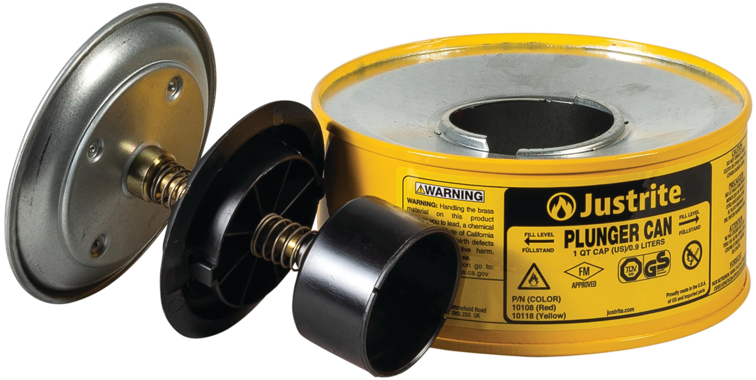 Snapklik.com : Plunger Can For Solvents, 1 Quart Capacity, 5.6" X 7.25 ...