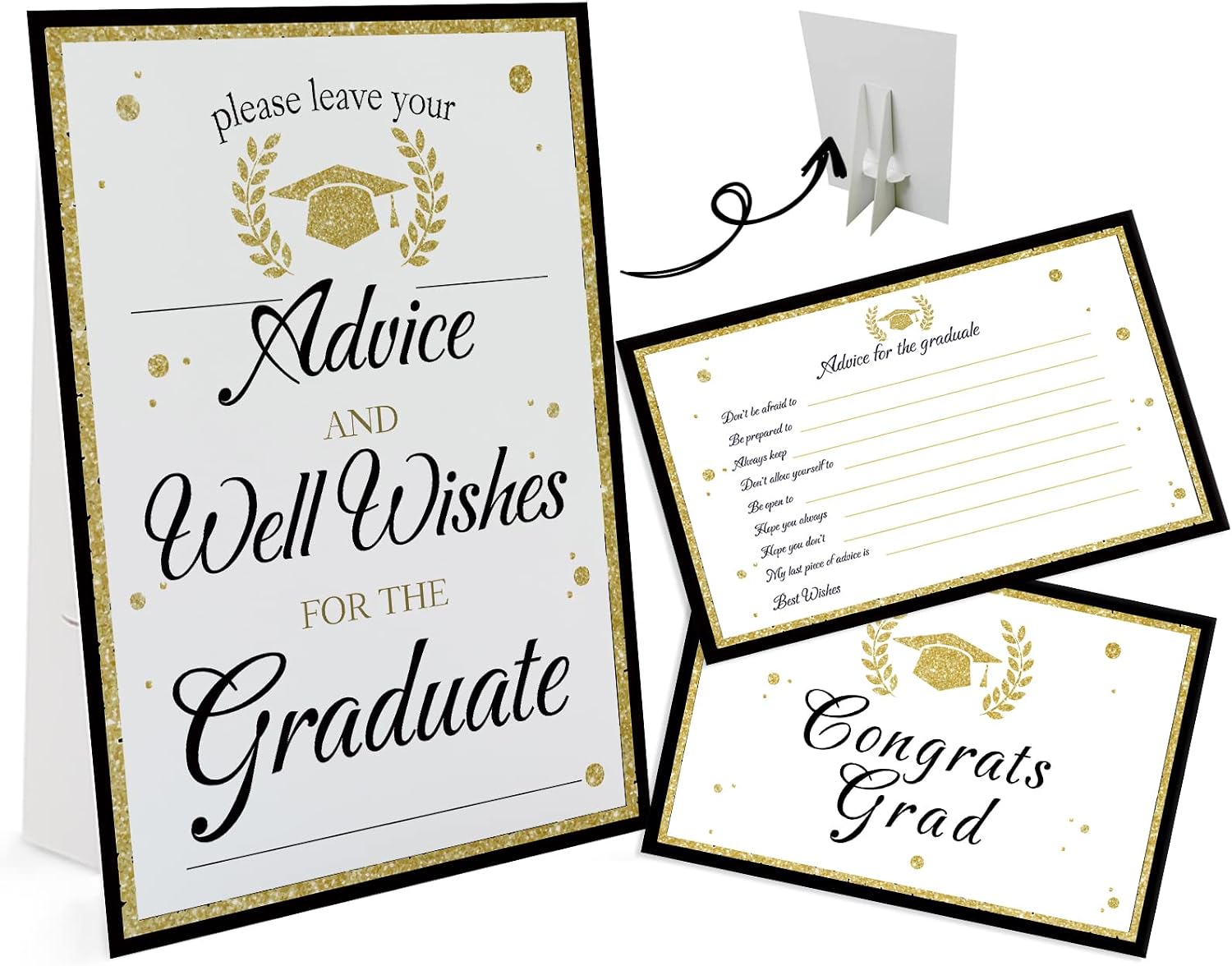 Amazon.com: Graduate Advice & Well Wishes Cards, 1 Graduation Sign And ...
