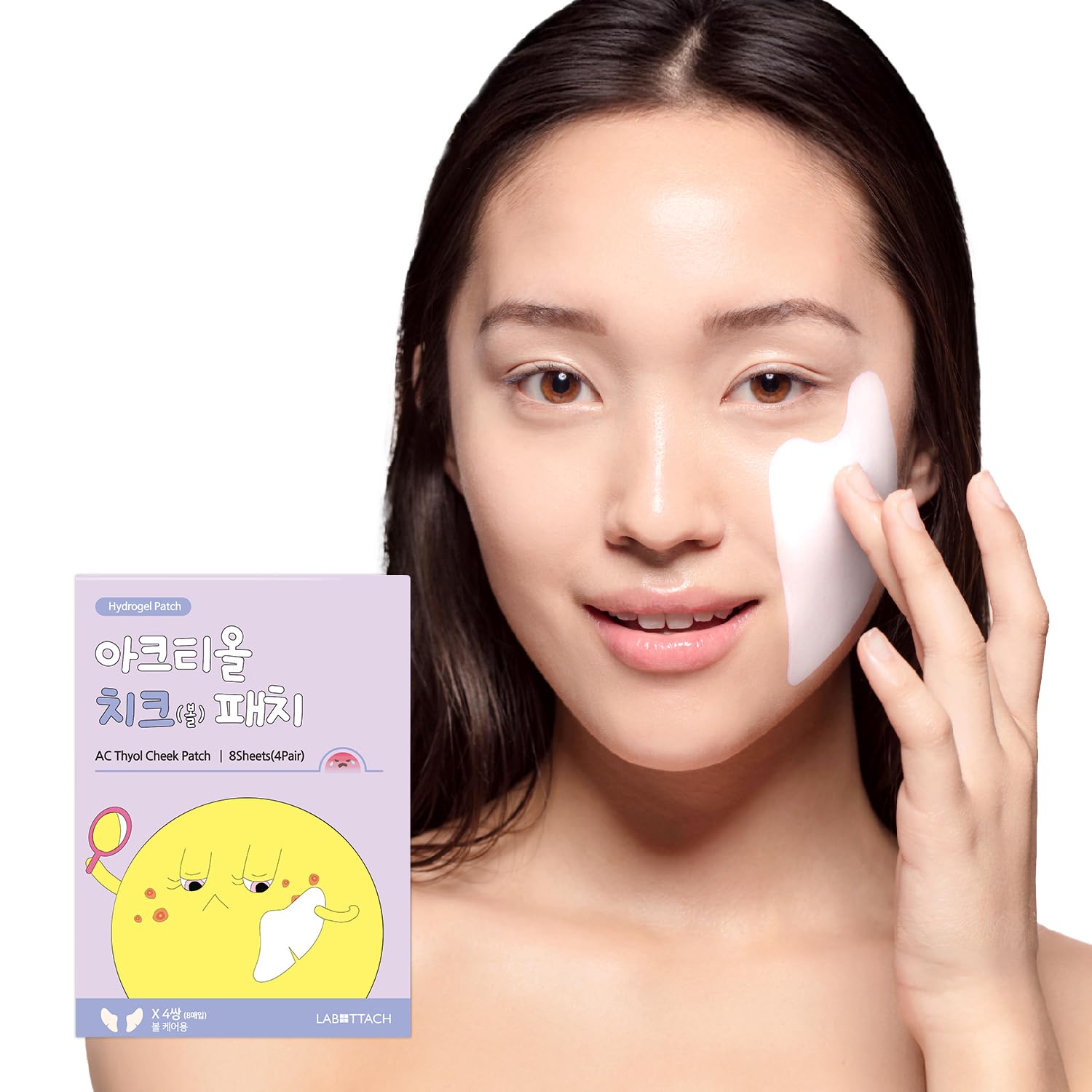 Amazon | 【ラボタッチ】夜用 ニキビ 大サイズ チーク パッチ 頬のニキビカバー 最大8時間 集中 補習 ケア ティーツリー ハイドロジェル ディープモイスチャリング アクネ 韓国化粧 ...