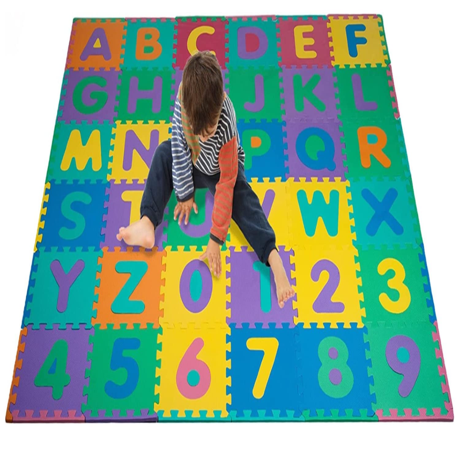 Buy Nasmodo 31 * 31 cm Alphabet and Number mat for Kids ABCD mats for ...
