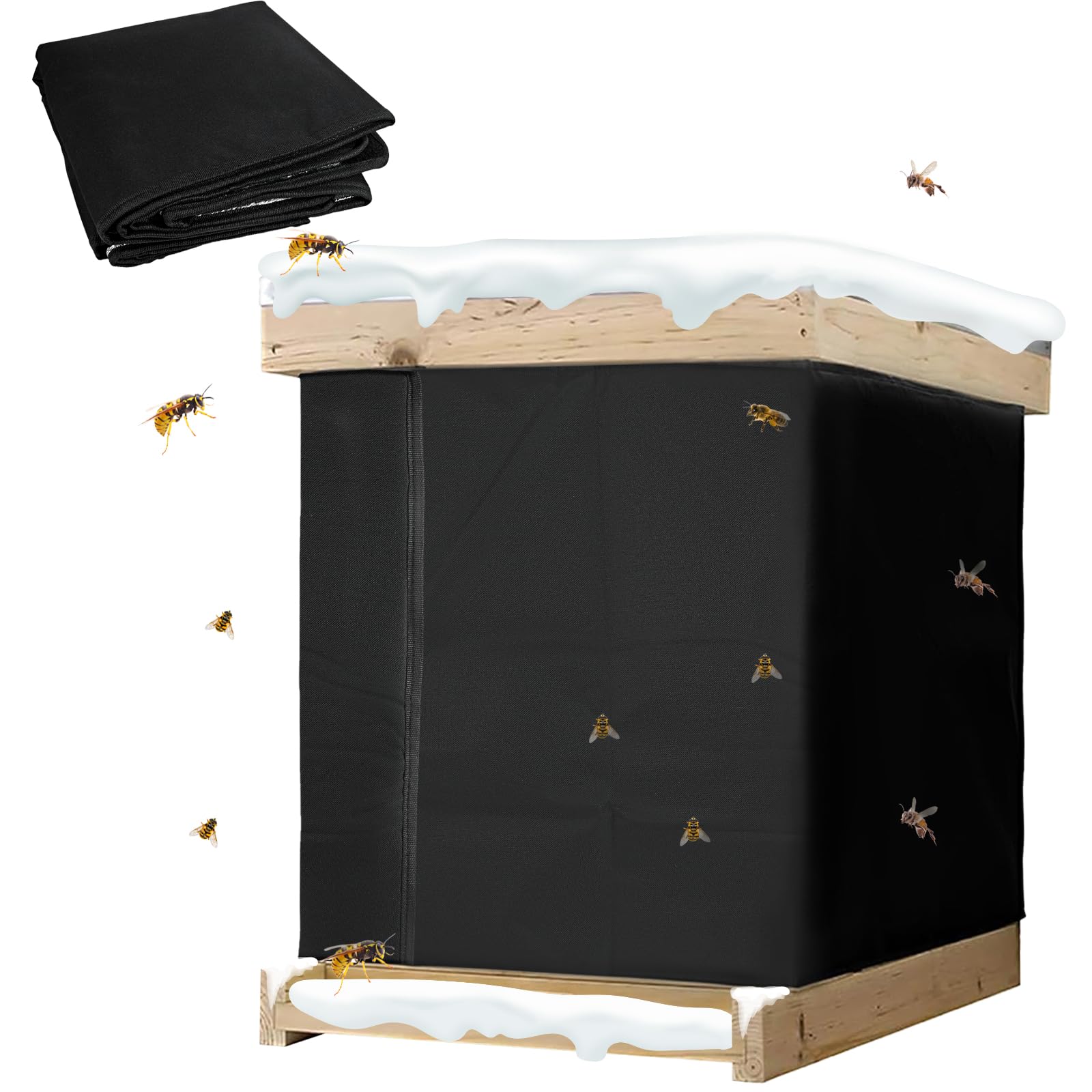 Amazon.com : Winter Bee Hive Wrap of 8 Frame - 72" x 23.5" 2 Layer 600D ...