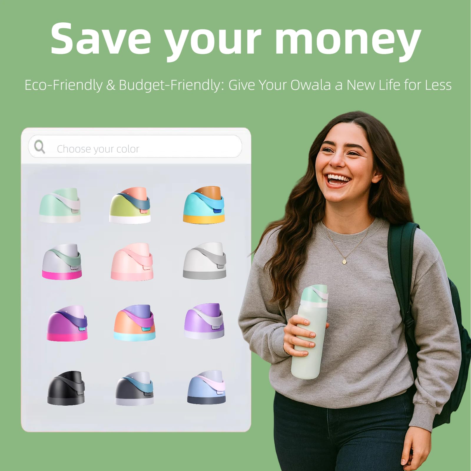 Snapklik.com : Replacement Lid For Owala Freesip, One Button Top ...