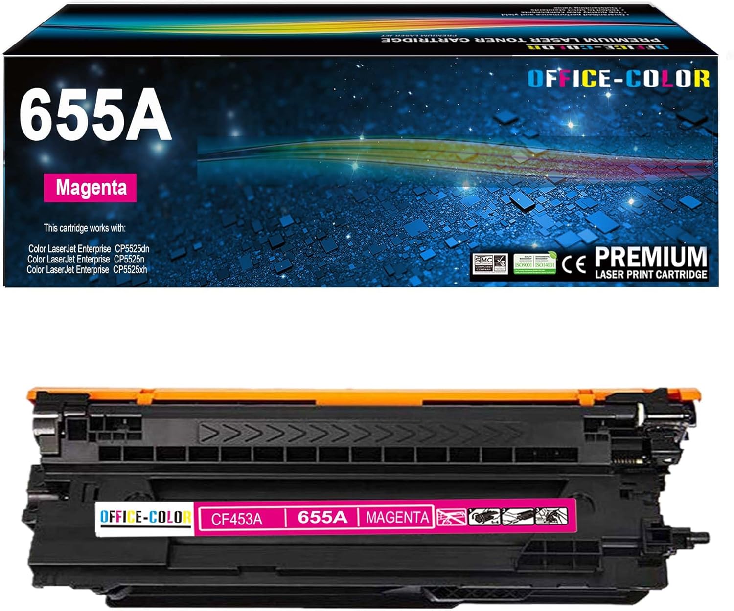 Amazon.com: 655A Magenta Toner Cartridge Replacement for HP 655A CF453A ...
