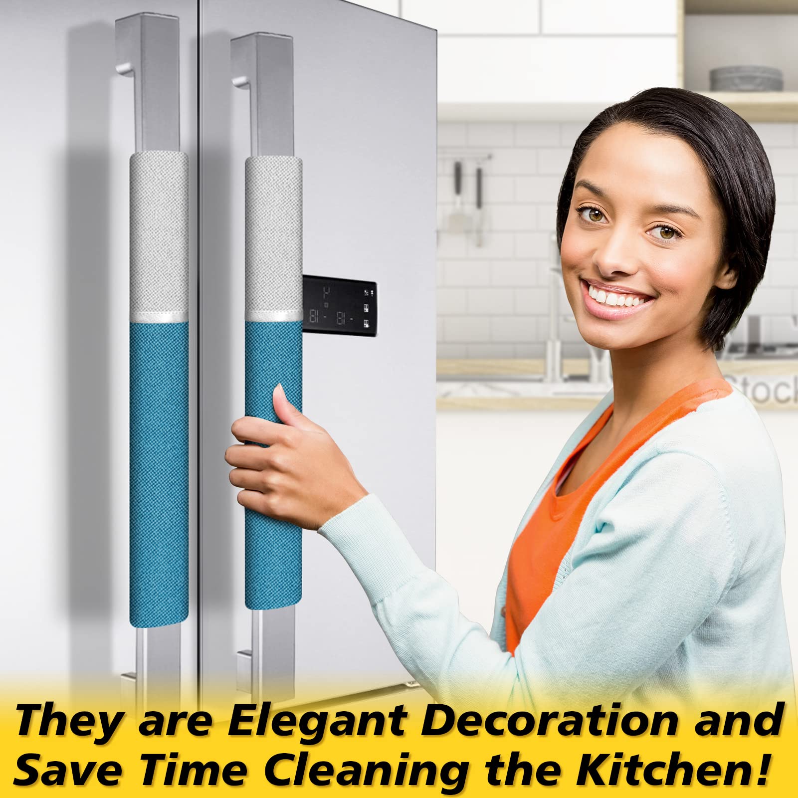 Snapklik.com : Metonsto Refrigerator Door Handle Covers, 5pcs, Kitchen ...