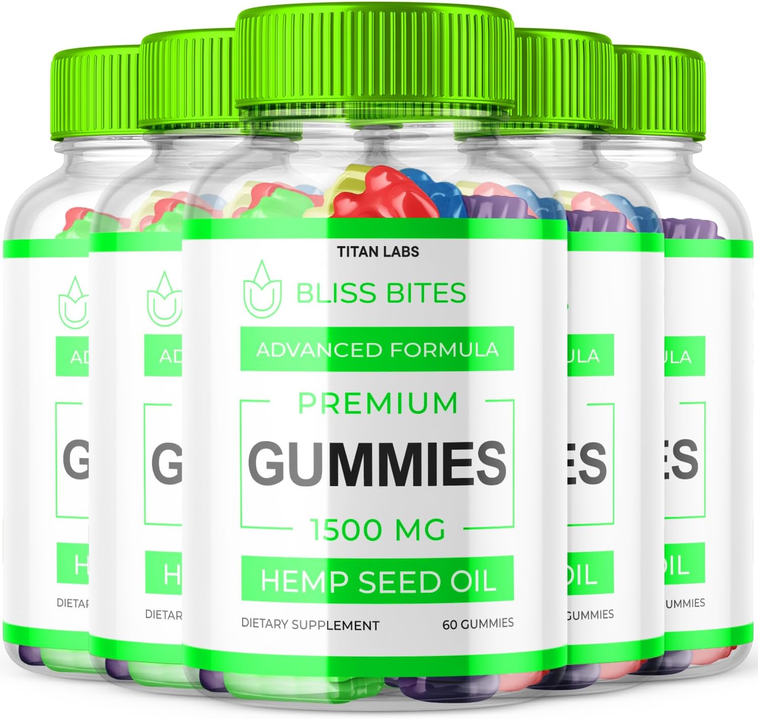 Amazon.com: (5 Pack) Bliss Bites Hemp Gummies, Bliss Bites Gummies with ...