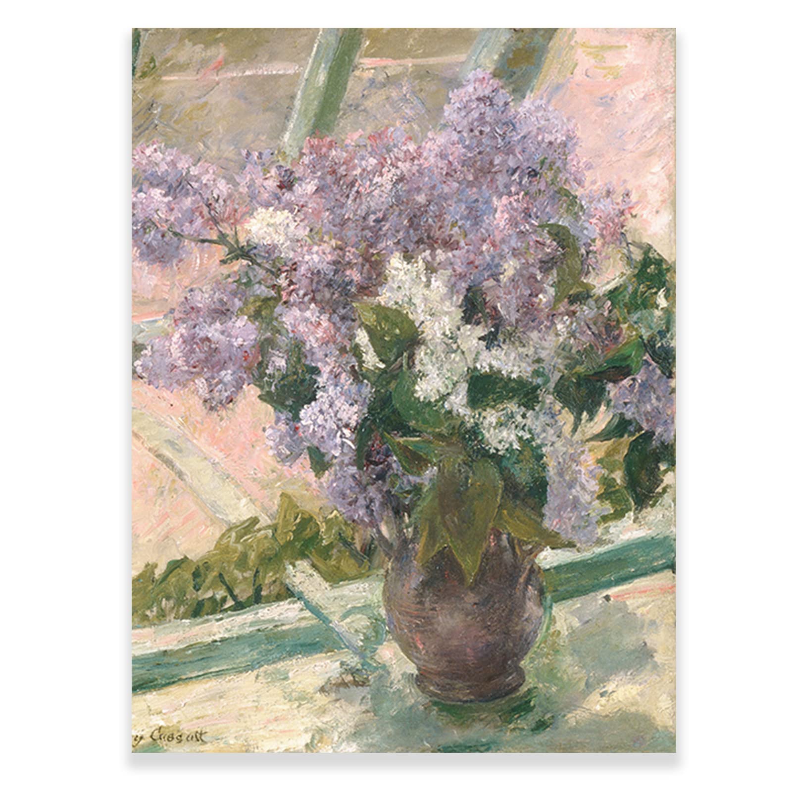Amazon.com: KWAY Mary Cassatt Wall Art - Lilacs In A Window Poster ...