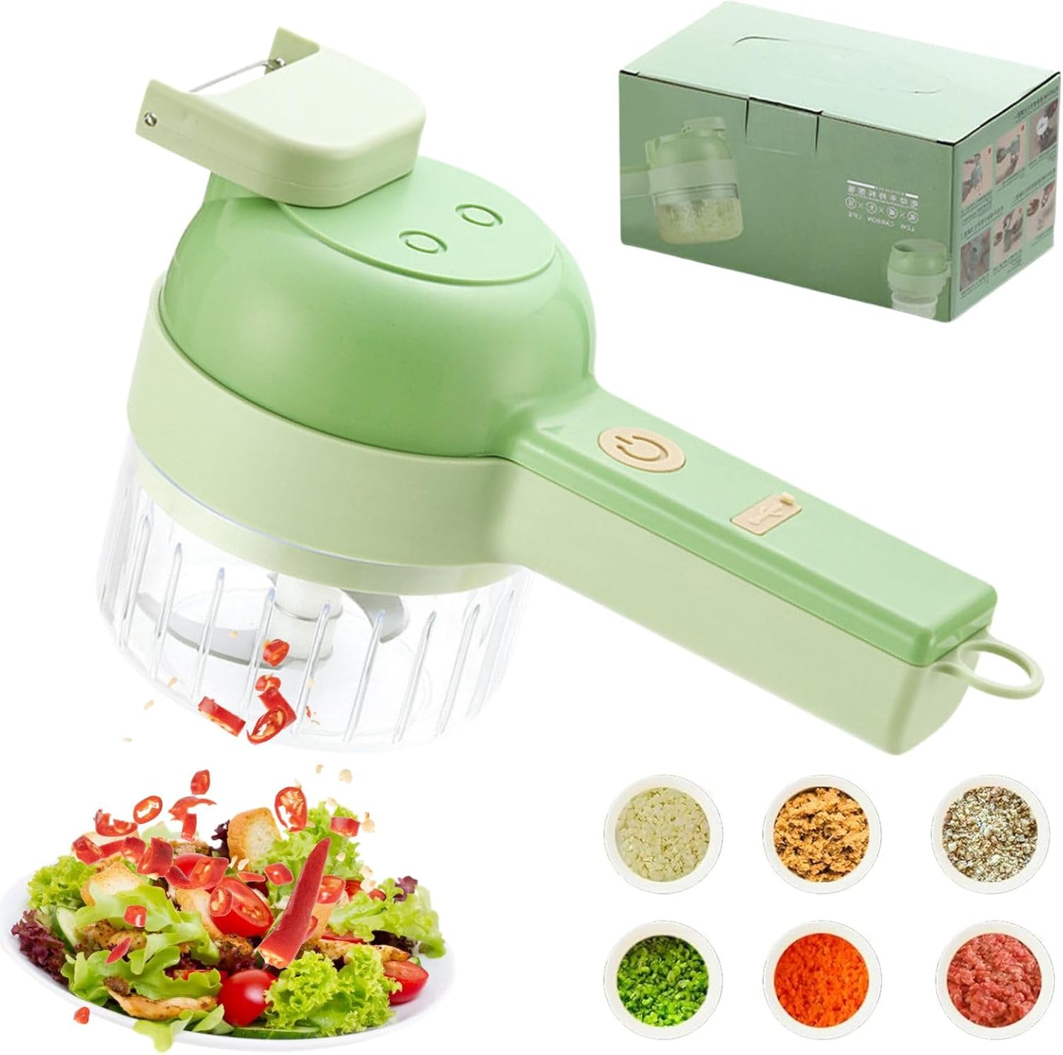 Amazon.com: Slice Ease Electric Chopper, 4 in 1 Multi-Functional ...
