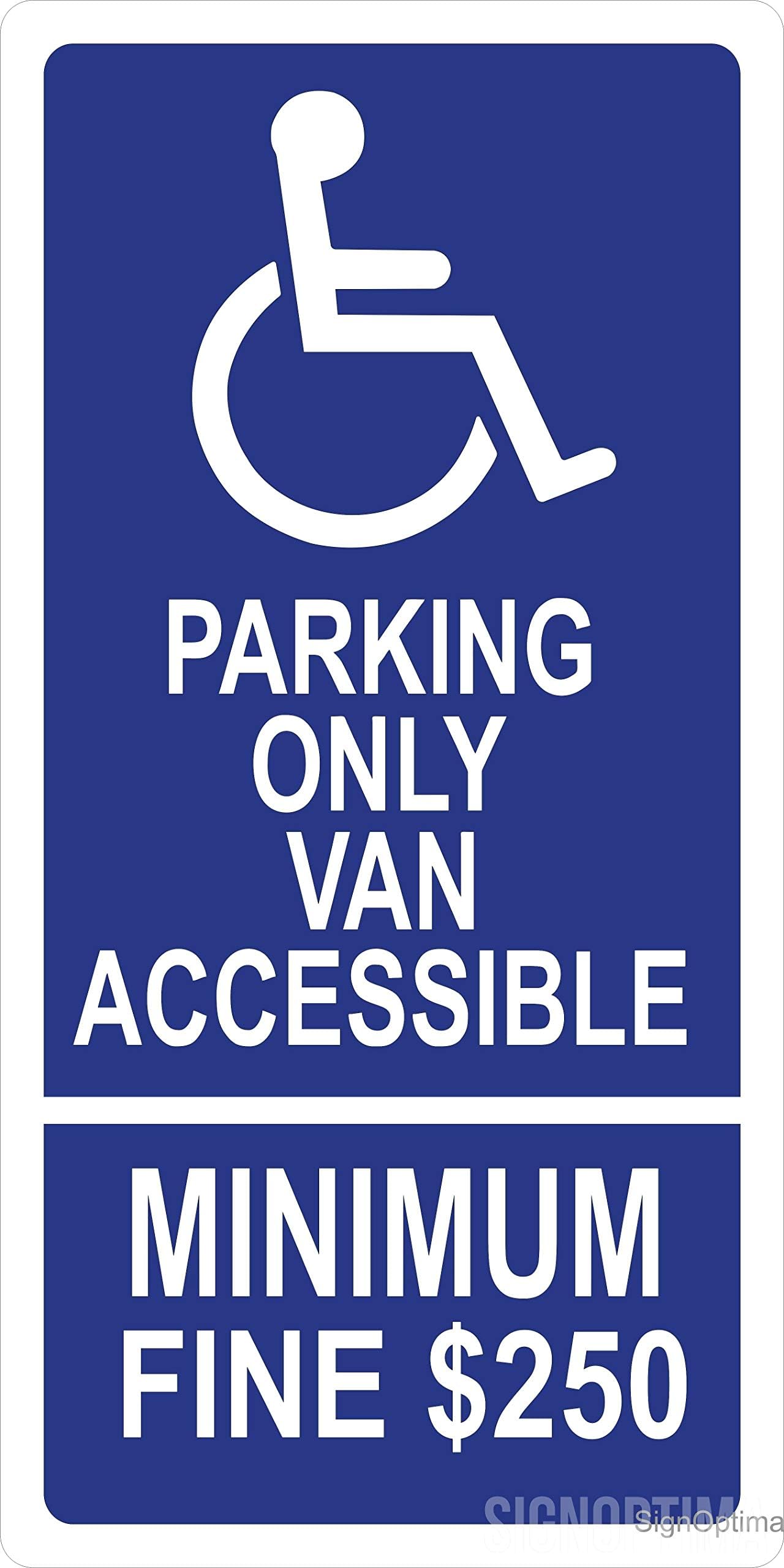 Amazon.com: R99C Combo Handicap Parking Only Van Accessible Minimum ...