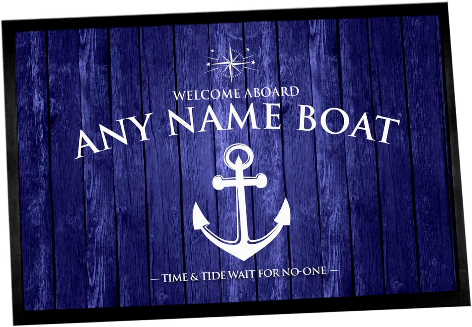 Artylicious Personalised Boat Mat - Blue Canal narrow Boat/sailing ...