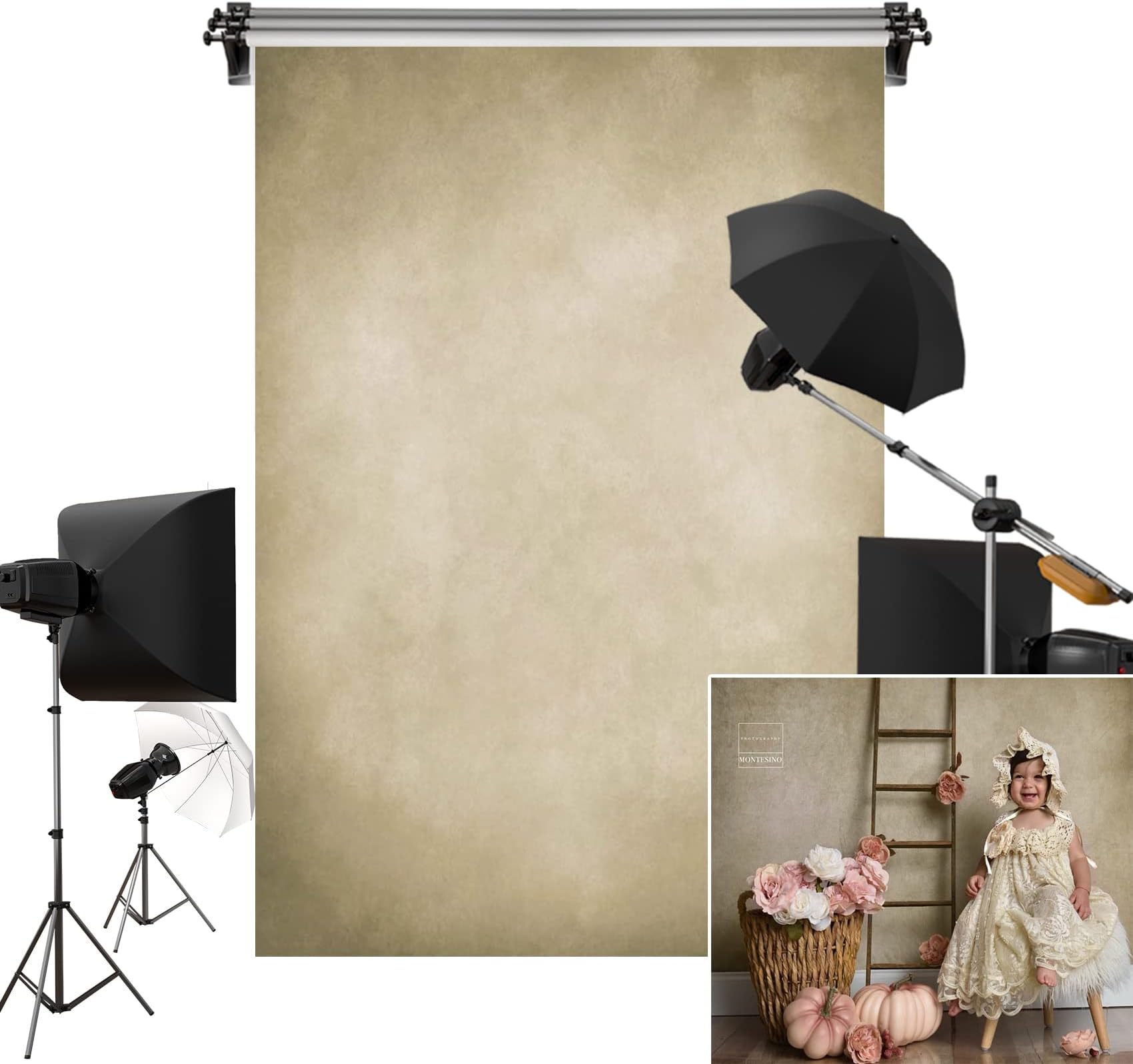 Amazon.com : Kate 6.5x10ft/2m(W) x3m(H) Tan Backdrop Light Brown ...