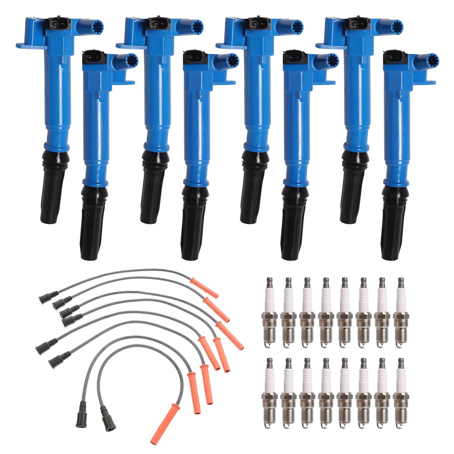 Amazon.com: ENA Set of 8 Blue Ignition Coil with 16 Platinum Spark Plug and Wire Set Compatible ...