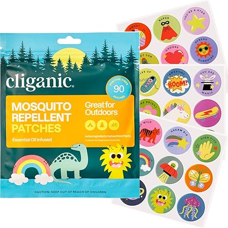 Amazon.com: Cliganic Mosquito Repellent Stickers (90 Pack) - Animal ...