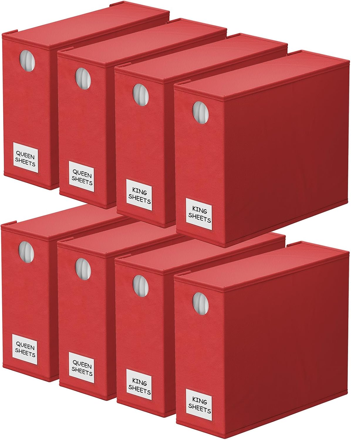 Amazon.com: SpaceAid 8 Pack Bed Sheet Organizers and Storage, Foldable ...