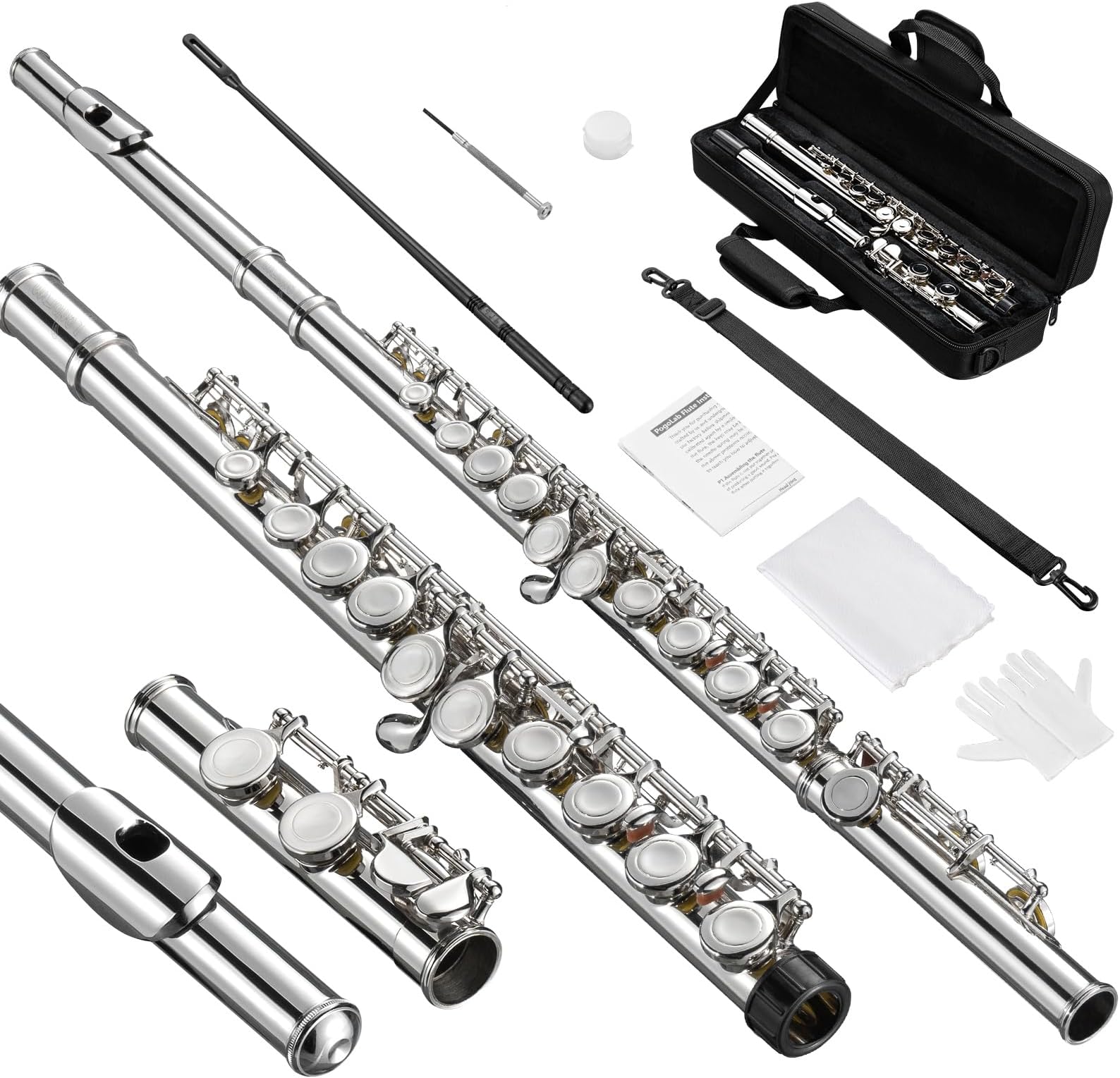 POGOLAB Closed-Hole Flute with 16 Keys, C Flute with Offset-G, Split E ...