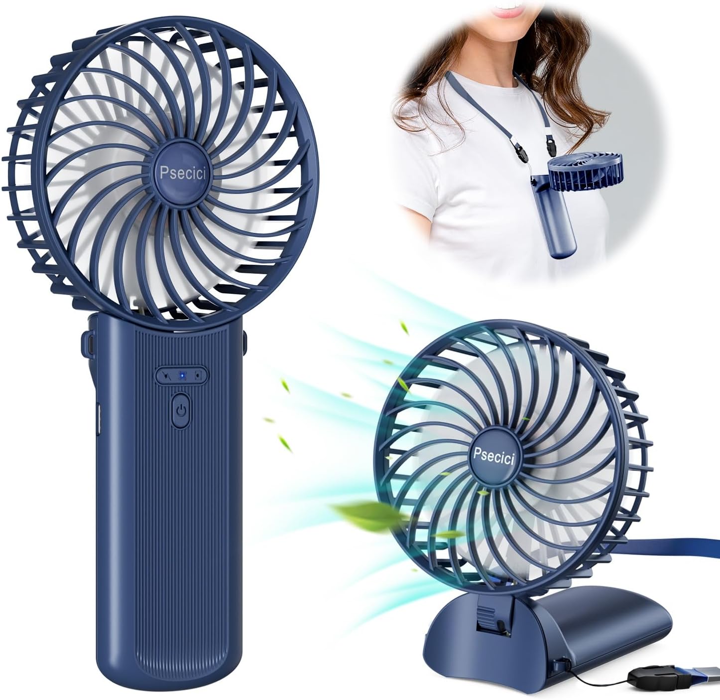 Amazon.com: Psecici Handheld Fan, Mini Portable Personal Fan with ...