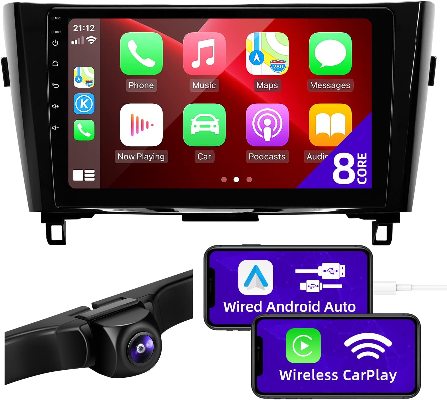 Amazon.com: CGOGC Android 11 Car Radio Compatible with Android Auto ...
